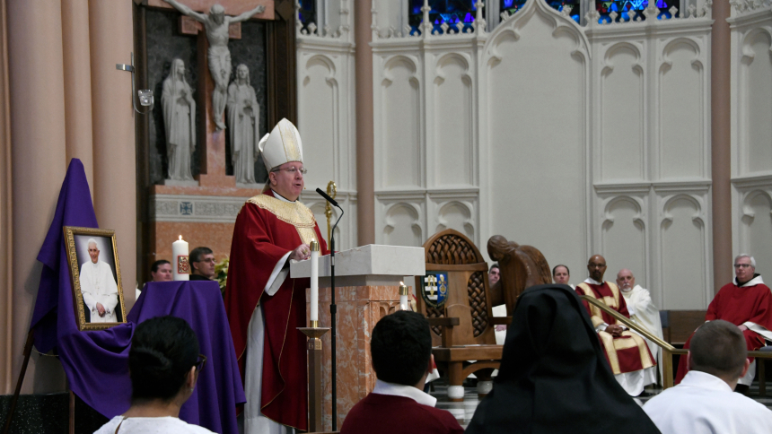 Diocese honors and mourns former pope with Memorial Masses | Diocese of ...