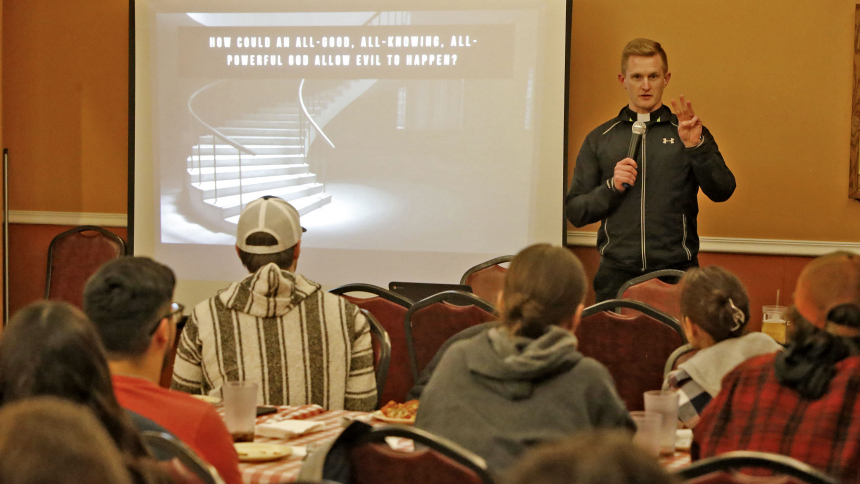 Father Nate Edquist Speaks to Group of Young Adults on Evil | Diocese ...