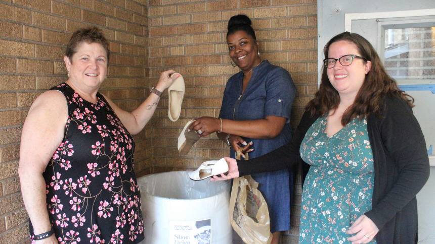 Shoe drive is latest project for women’s resource center | Diocese of Gary